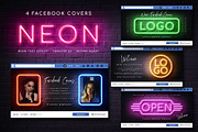 Neon Facebook Covers, a Social Media Template by Andrew Skoch Design