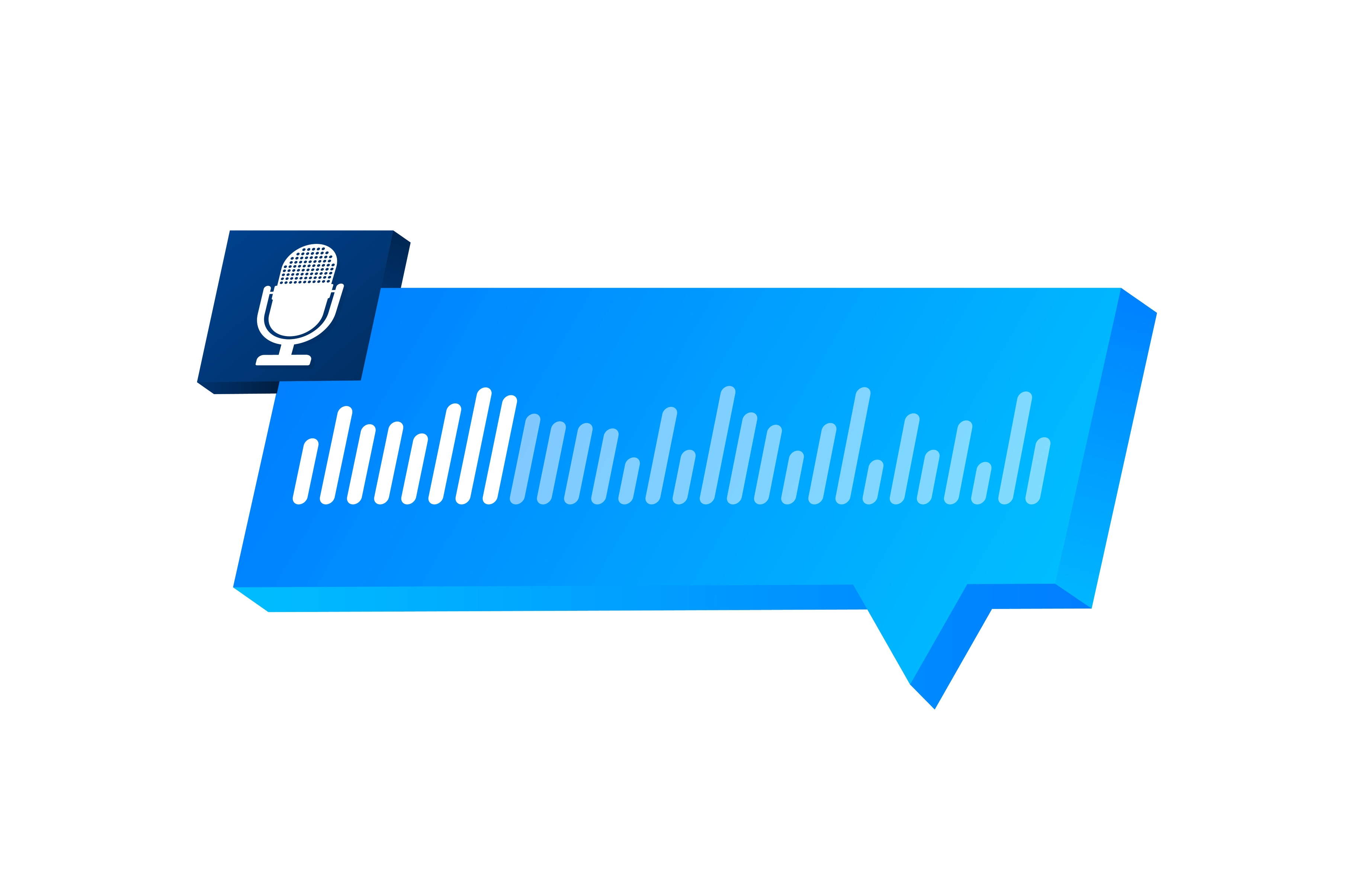 Voice, Record Audio message, speech, a Technology Illustration by DG-Market