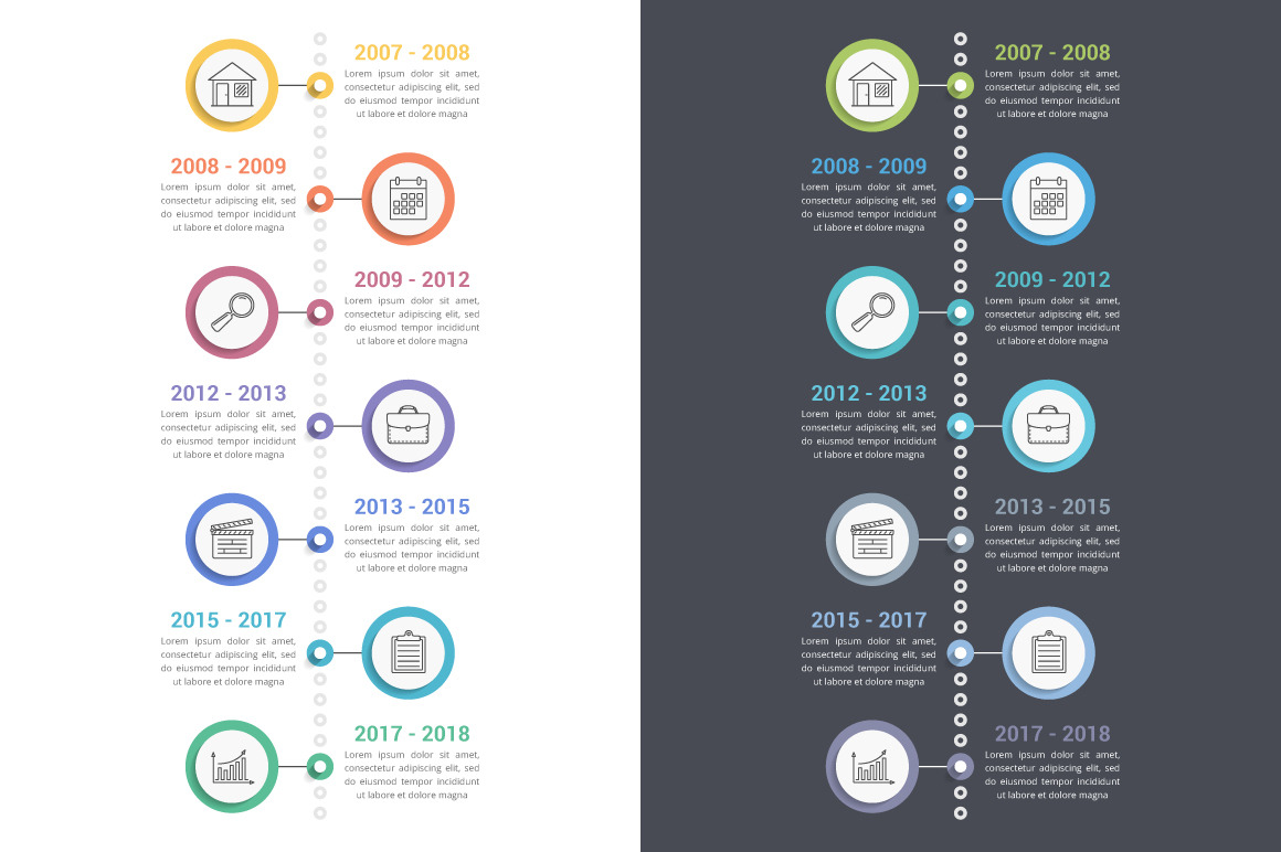 Vertical Timeline Template | Graphics ~ Creative Market