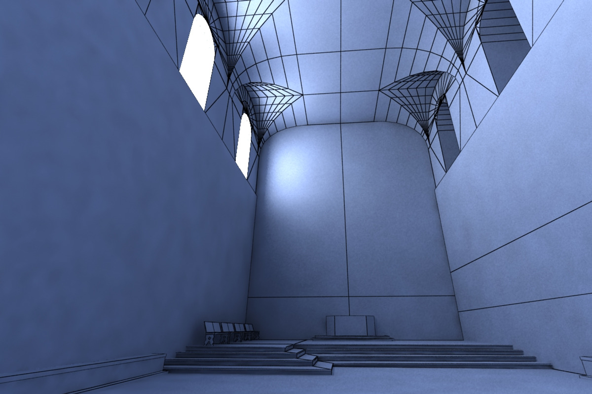 Sistine Chapel Interior Low Poly, an Architecture 3D Model by Daniel ...