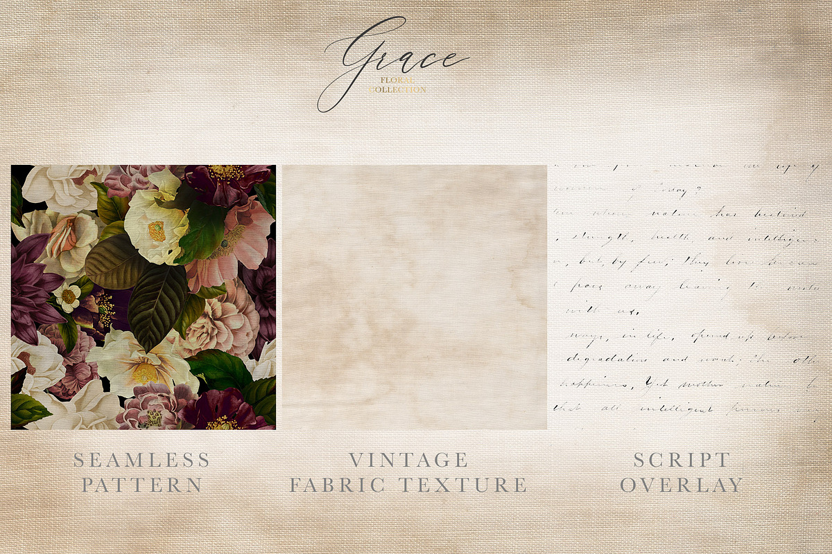 Grace Floral Collection, a Texture Illustration by Eclectic Anthology