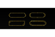 Game ui long button with thin gold, an Object Illustration by art PVP ...