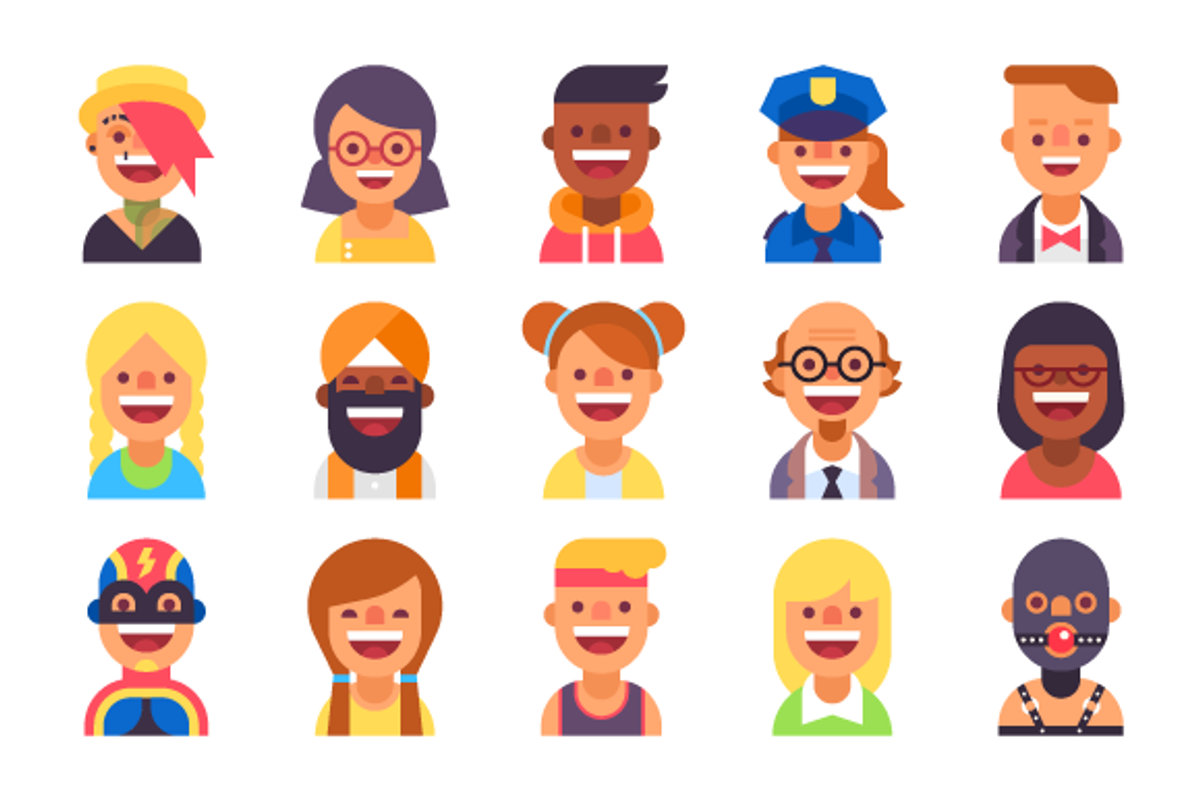 Set of cool avatars, an Icon by Lankogal