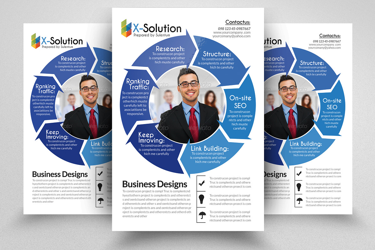 6 Business Flyer PSD Template Bundle, a Flyer Template by Psd Templates