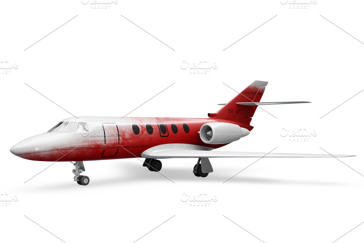 Jet Airplane Mockup, an Advertising Mockup by PixelMockup