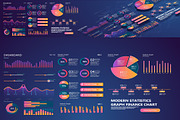 Set of colorful infographic | Background Graphics ~ Creative Market