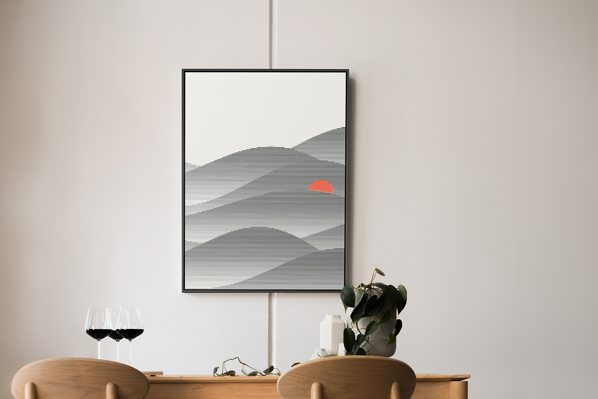 96 Wavy Transition Landscapes, a Graphic by softulka