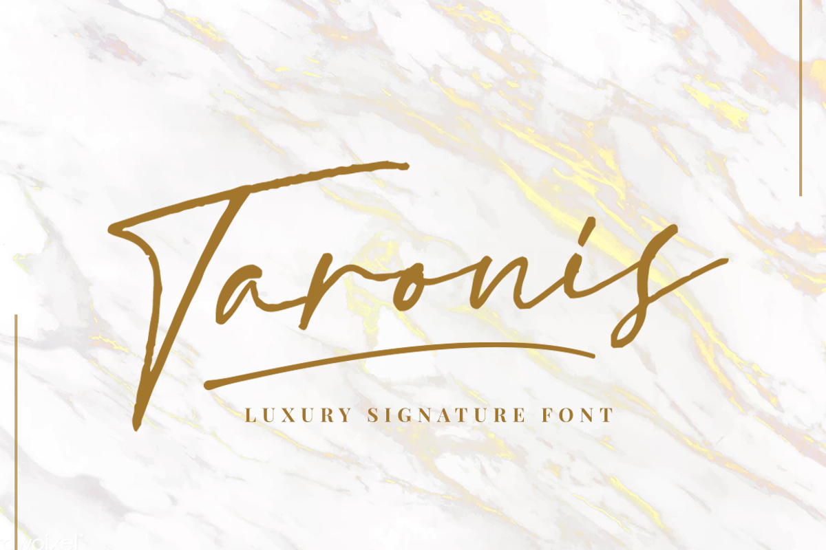 Taronis Signature Font, a Script Font by Indotitas