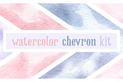 Watercolor Chevron Bundle, an Illustration by Into The Thicket