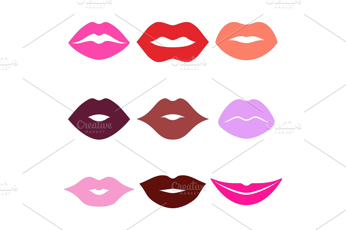 Lips vector set, an Object Graphic by Quarta