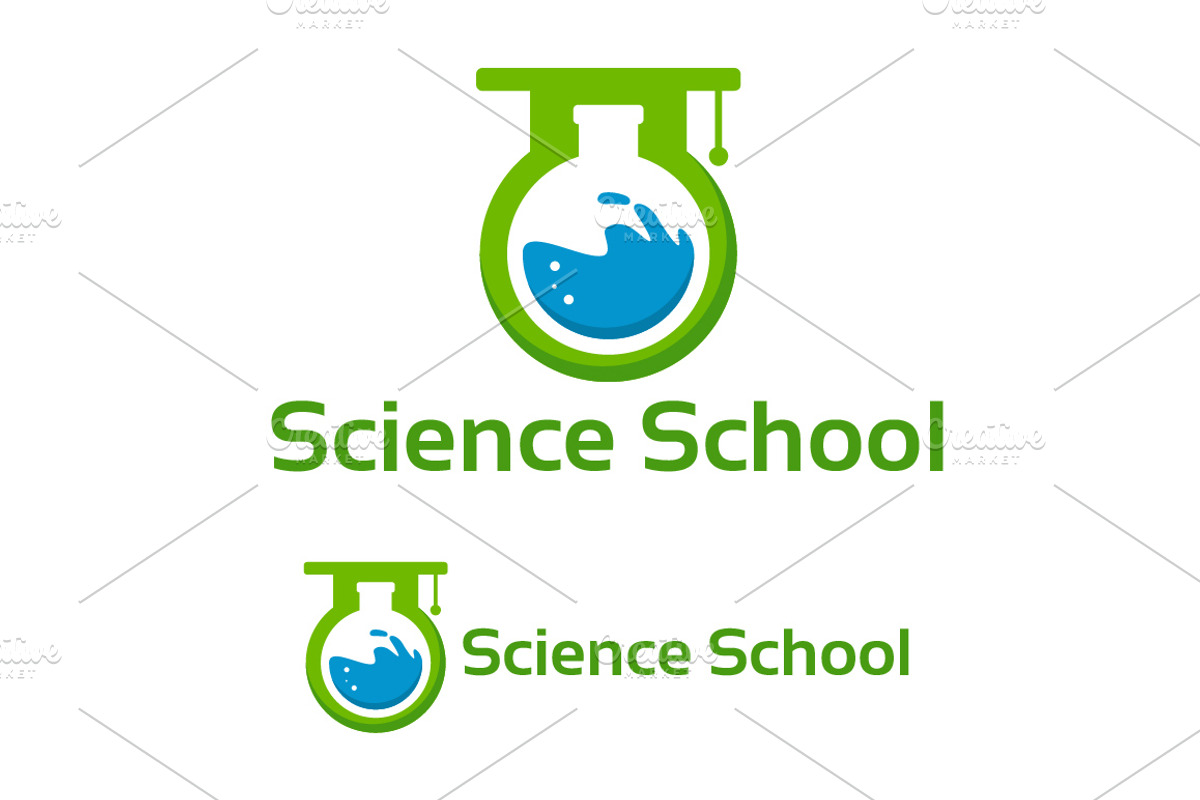 Science School Logo designs Template, a Branding & Logo Template by ...