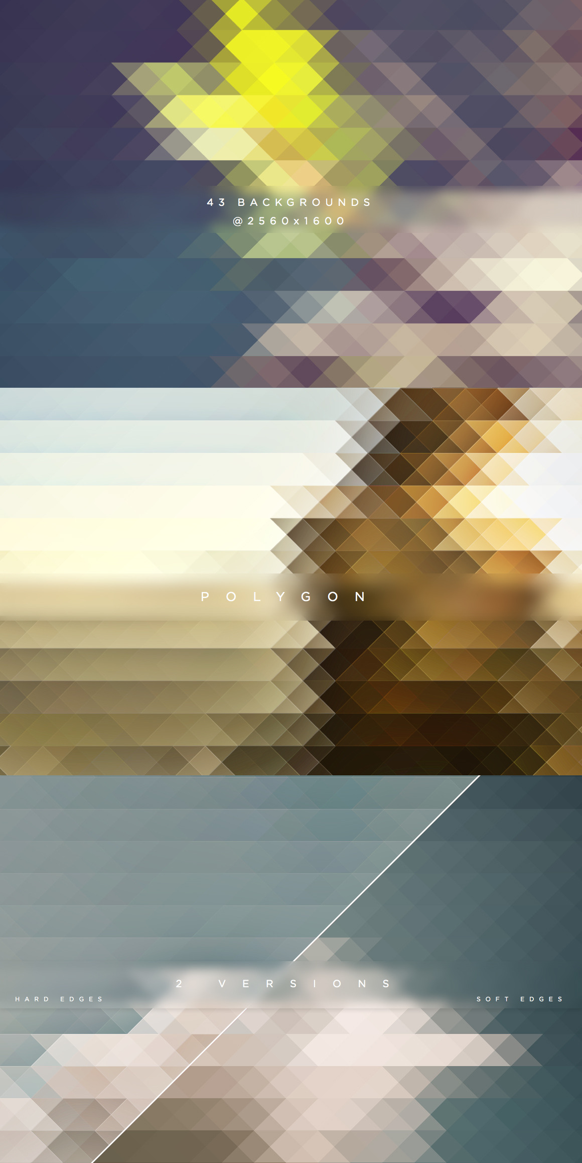 Polygon - HD Polygonal Backgrounds, an iPhone Mockup by beto