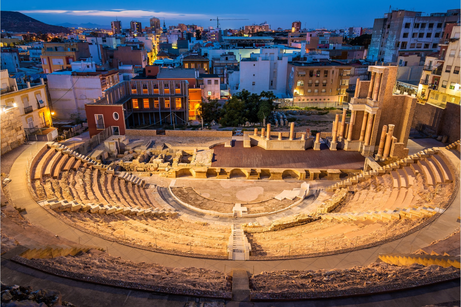 The roman theatre in cartagena spain stock photo containing cartagena ...