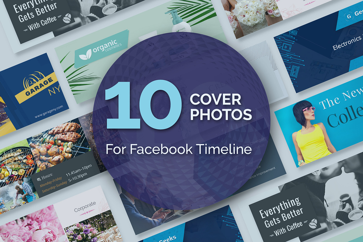 10 Editable Facebook Cover Templates, a Social Media Template by MotoCMS