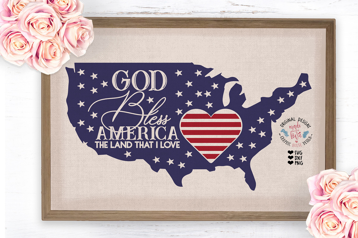 God Bless America - Patriotic Design, an Illustration by Graphic House ...