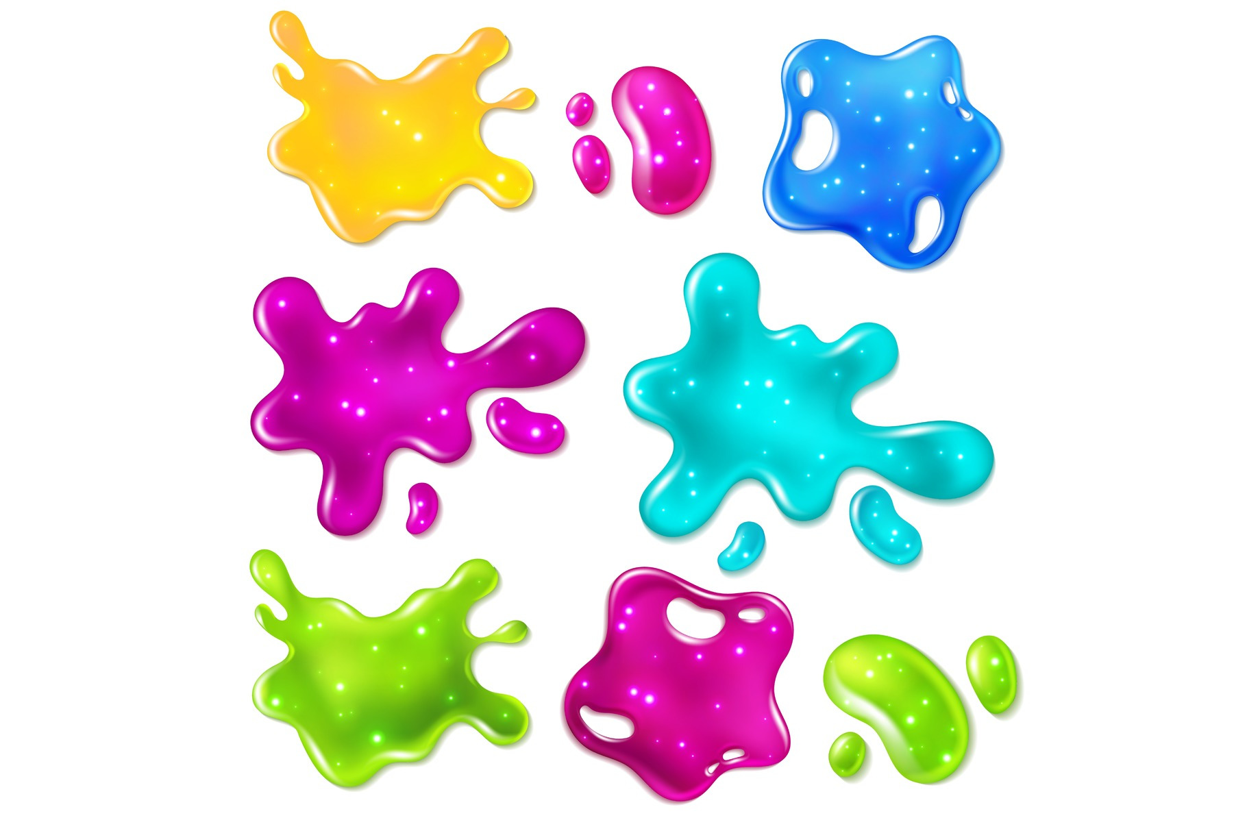 Color slimes. Glossy goo yellow, a Decorative Illustration by YummyBuum