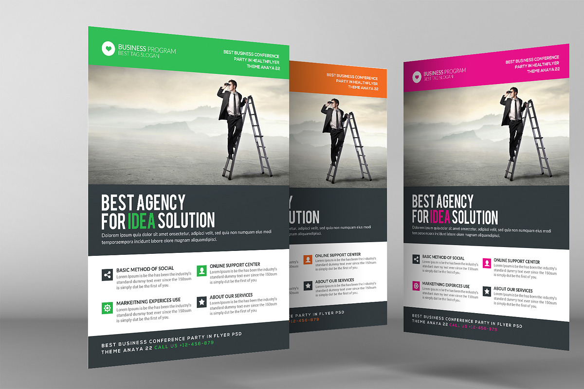Business Analyst Flyer Template, a Flyer Template by graphicforest