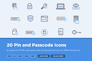 20 PIN & Passcode Icons, an Icon by Creative VIP