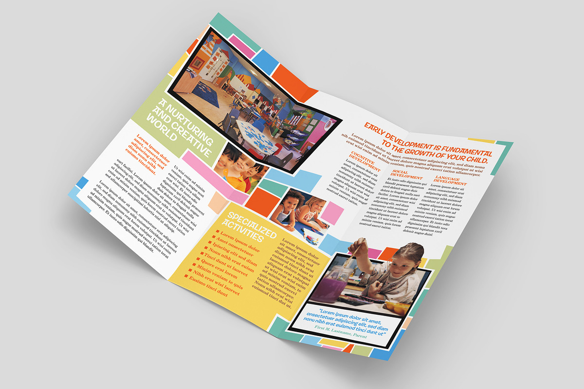 Preschool Trifold Brochure Template
