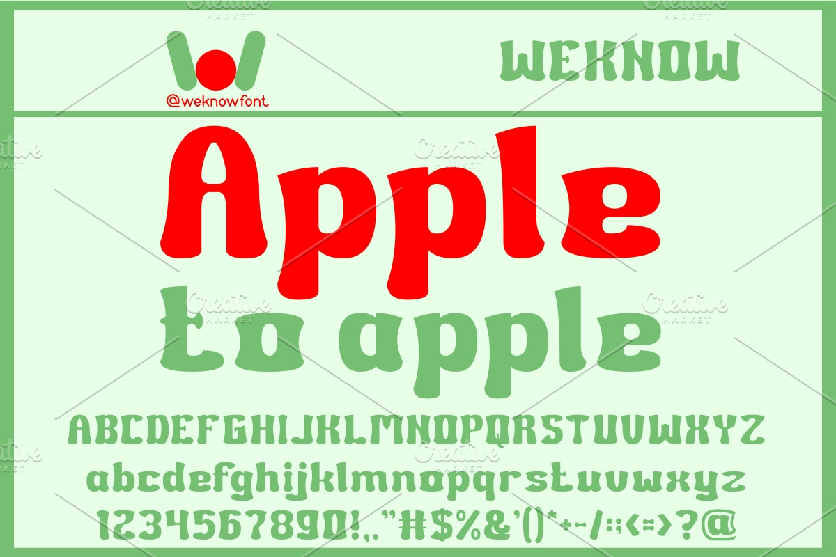 apple to apple font | Creative Market