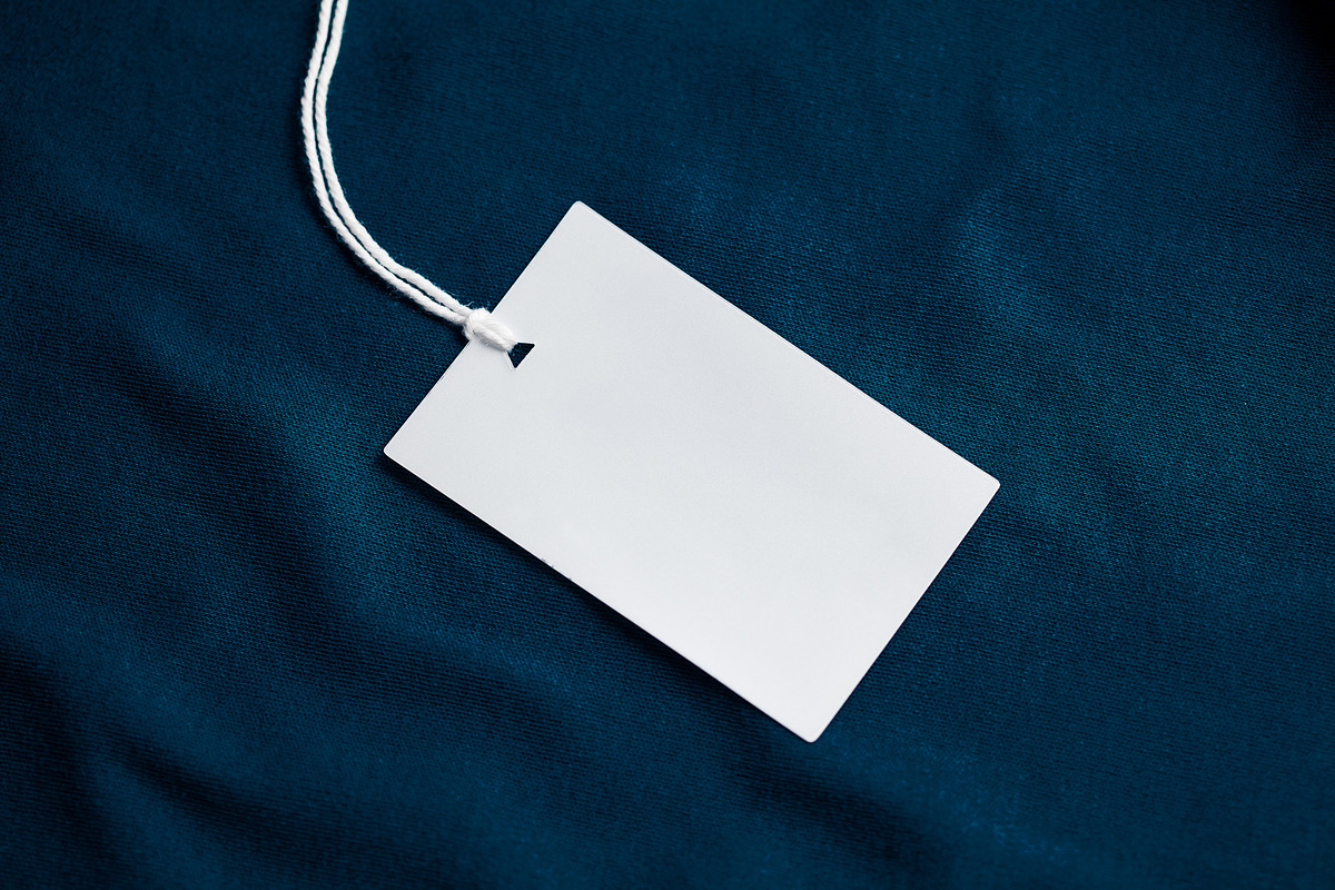 Clothes label tag blank mockup, an Advertising Mockup by Olha Klein