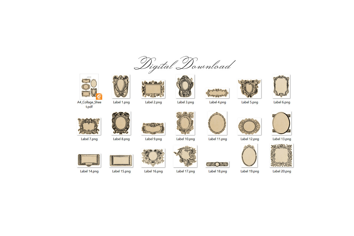 Vintage Blank Label Set