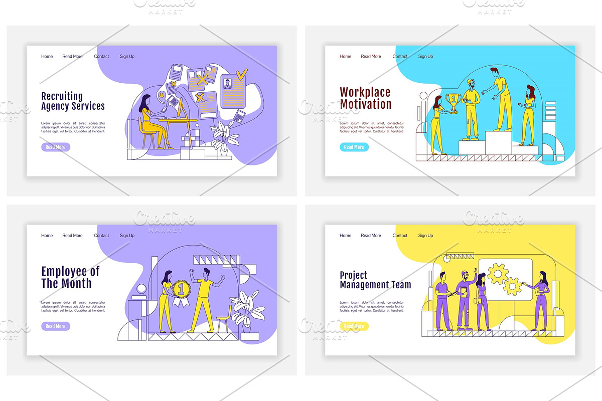 HR management landing page, a Landing Page Template by IMG visuals ...