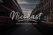 Nicollast Handwritten Brush Font, a Script Font by Weape Studio