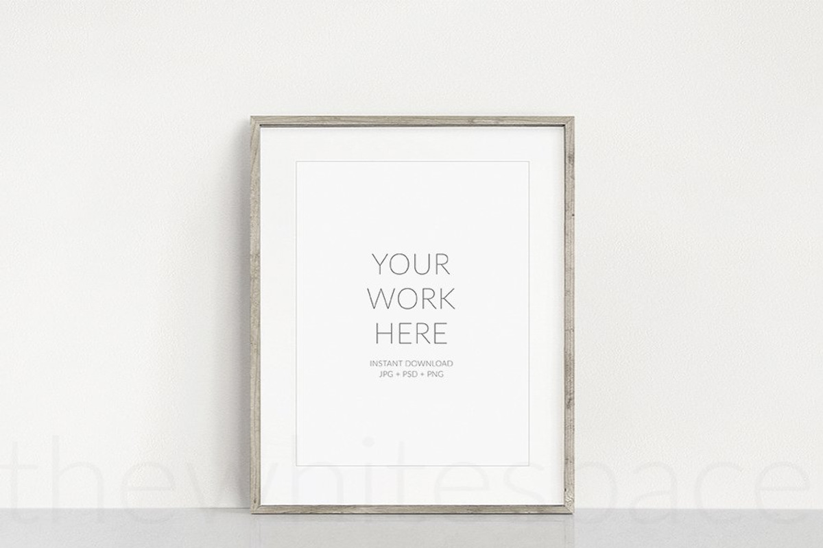 3x4 Ratio - Wooden Frame Mockup, a Print Template by The White Space Co ...
