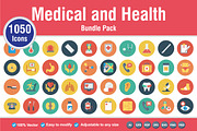 1050 Medical & Health Bundle Pack, an Icon by Dinosoftlabs