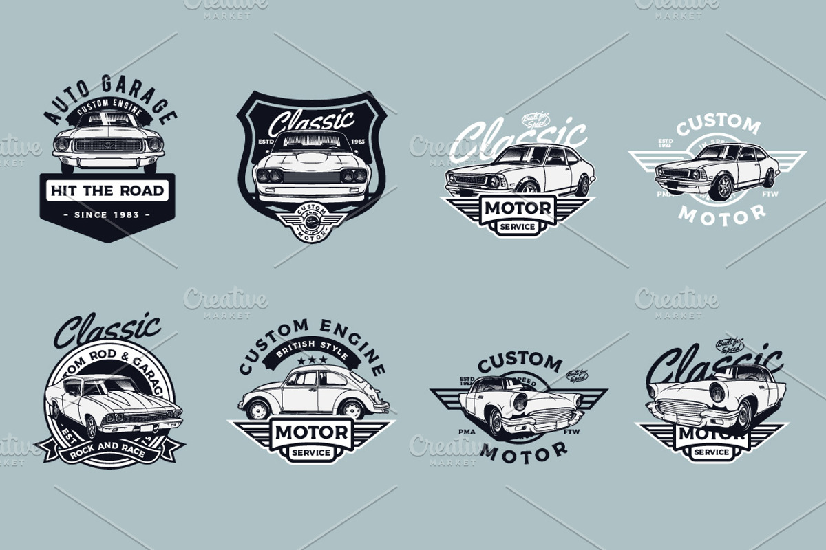 Classic Car Vector Pack vol 2, a Transportation Illustration by The ...
