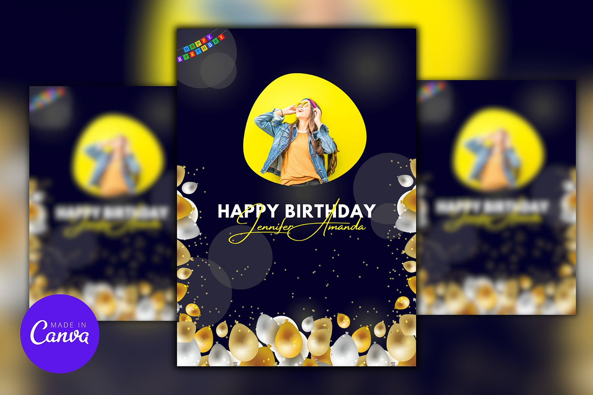 Happy Birthday Canva Design Template, a Presentation Template by Mishek ...