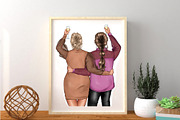 Best friends big size +, a Person Illustration by Elenbushe