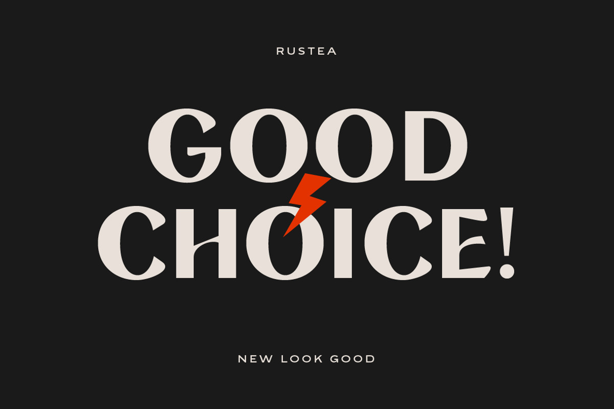 Rustea Display Fonts