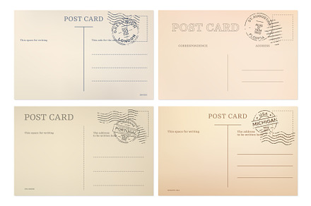Postage stamps template, an Illustration by SkyVectors