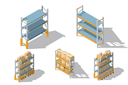 Storage racks, an Object Illustration by Evanat Illustrations