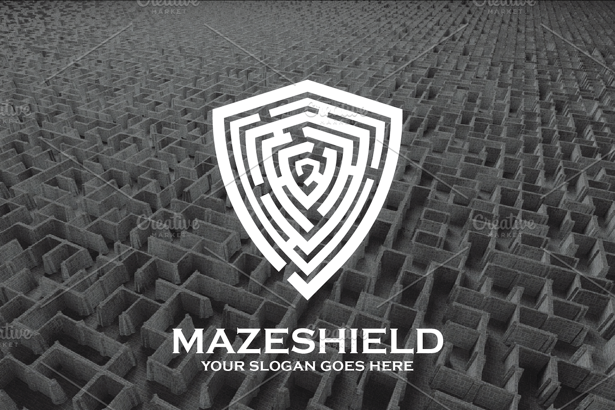 Maze Shield Logo, a Branding & Logo Template by MLJ studios