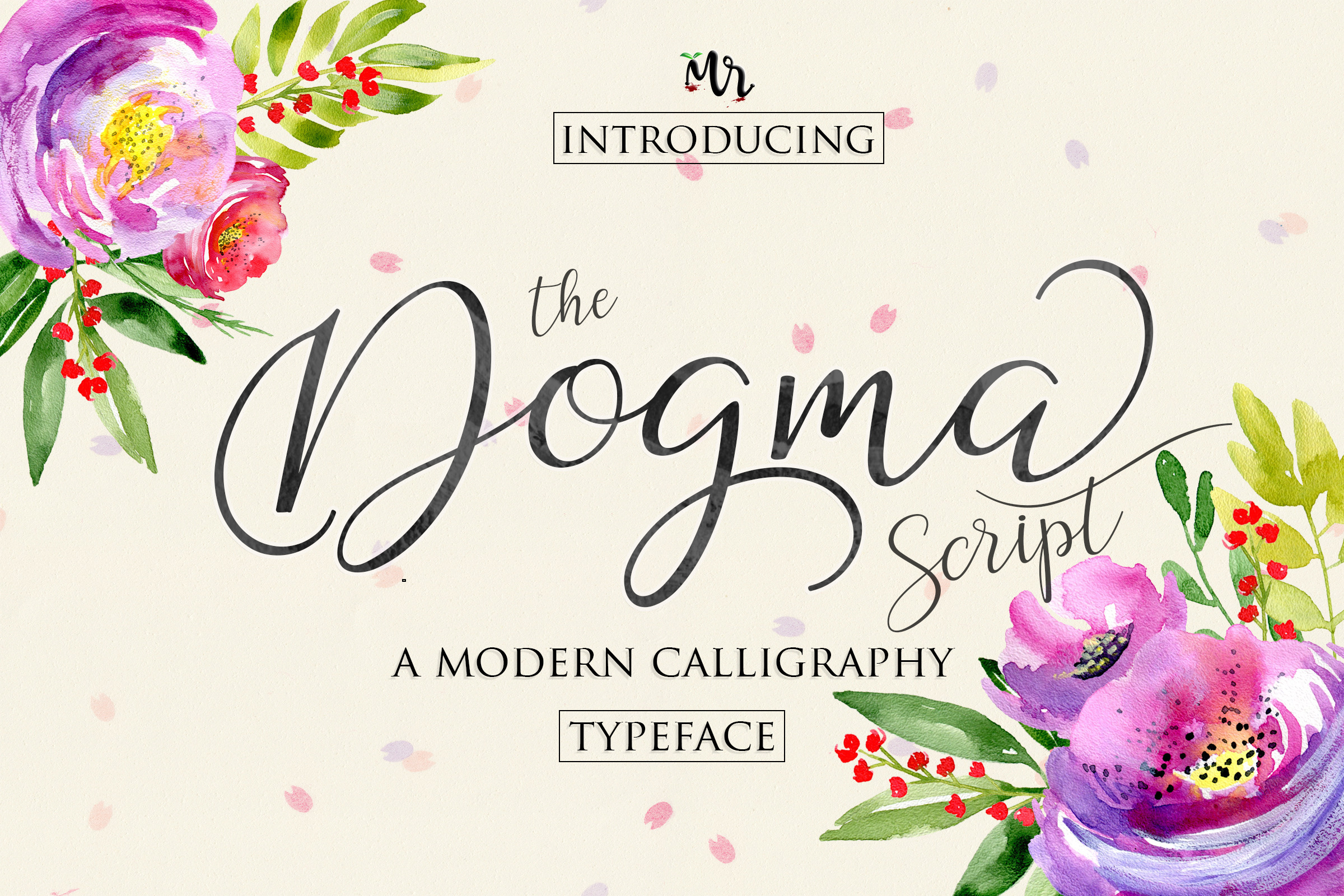 Dogma Script, a Script Font by MrLetters | Creative Market