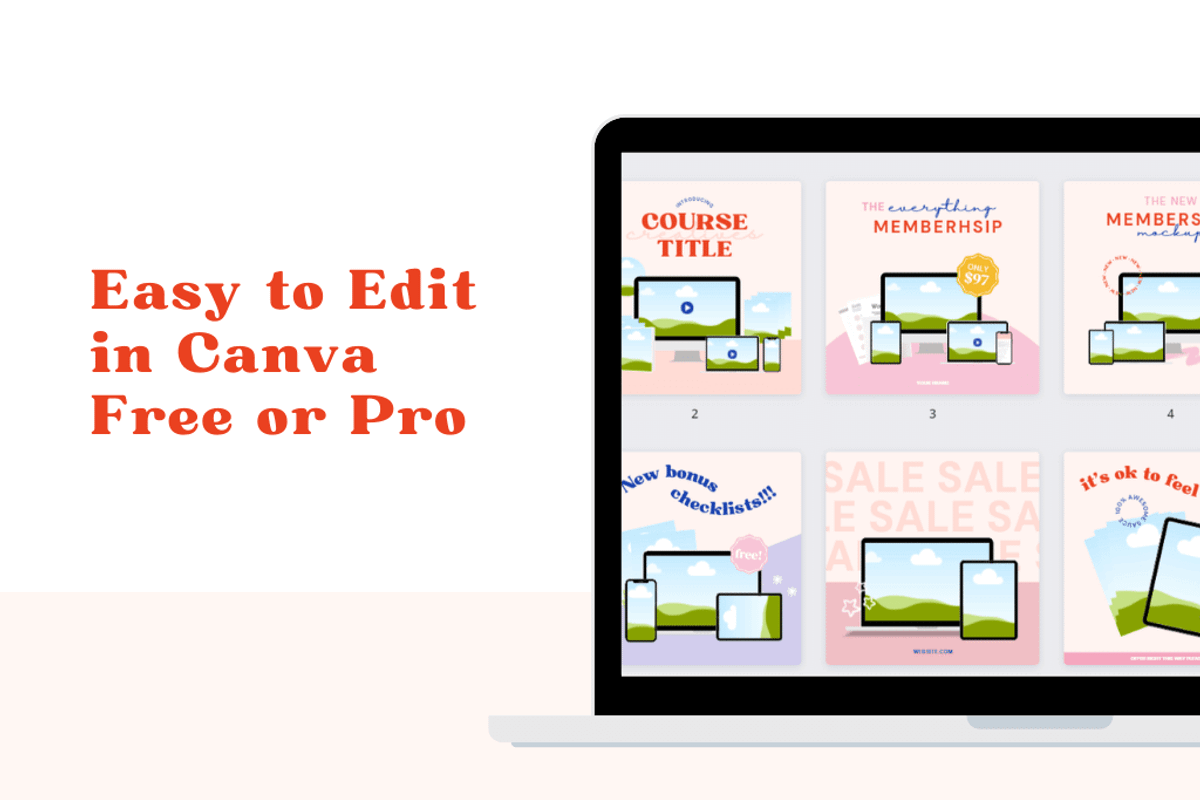 Bright & Bold Digital Device Mockup, a Social Media Template by ...