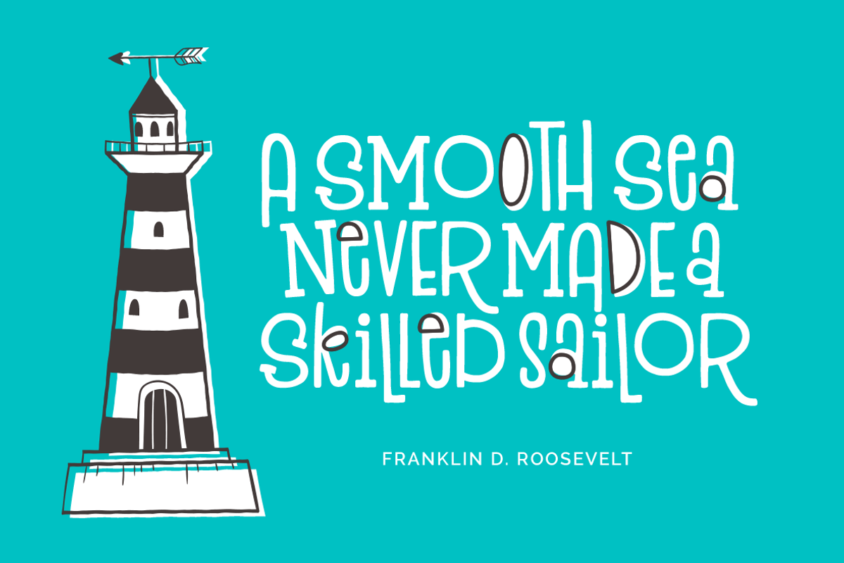 Anything Goes Font, a Sans Serif Font by Denise Chandler