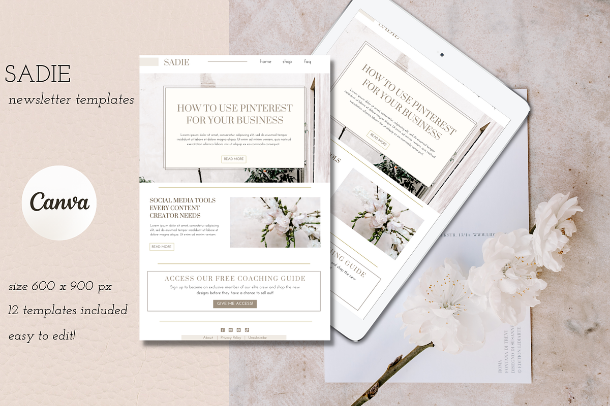 Sadie E-Marketing Business Template