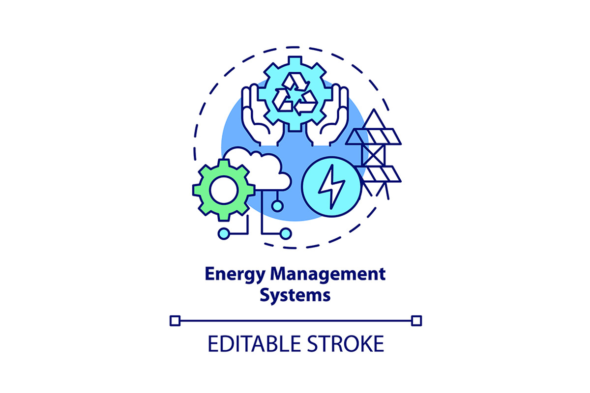 Energy management systems icon, an Outline Icon by bsd studio