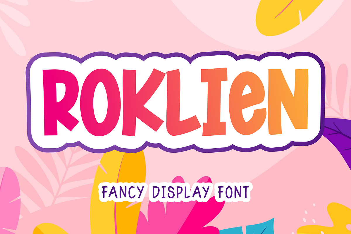 Roklien || Fancy Display Font, a Font by Pandanwangi