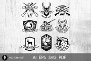 Set of hunting emblems. Hunting, an Object Graphic by Vectorhight