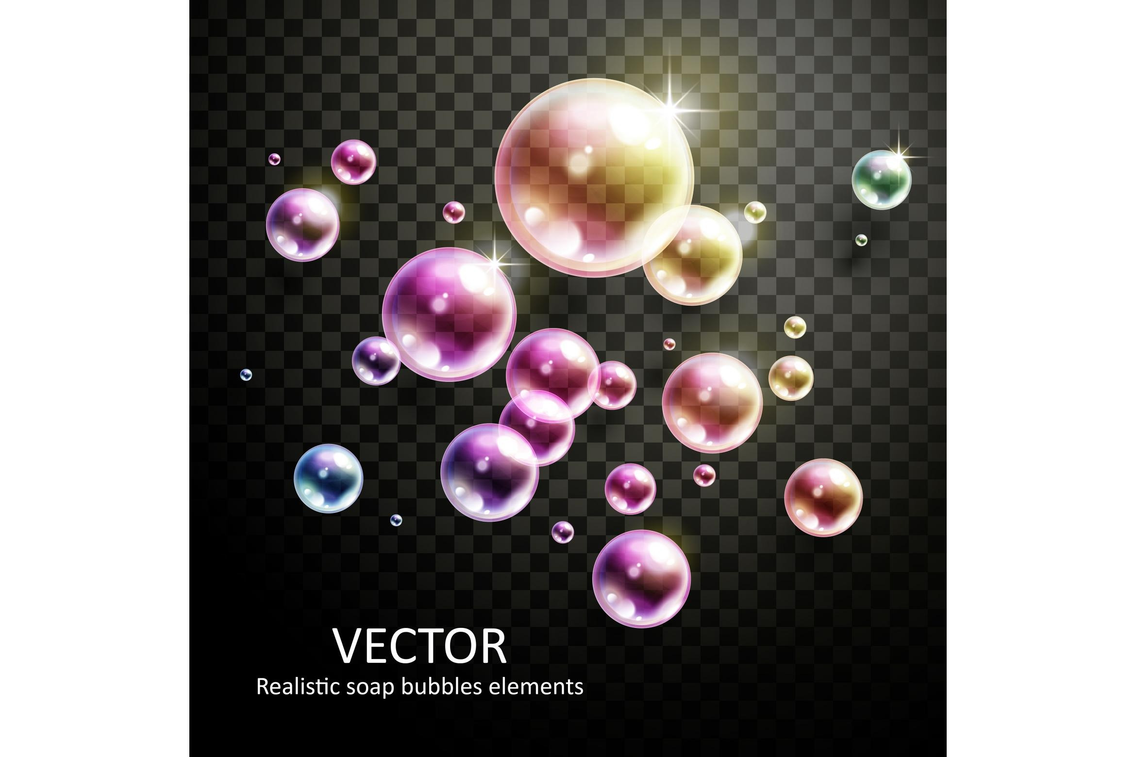 realistic bubbles collection | Graphic Objects ~ Creative Market