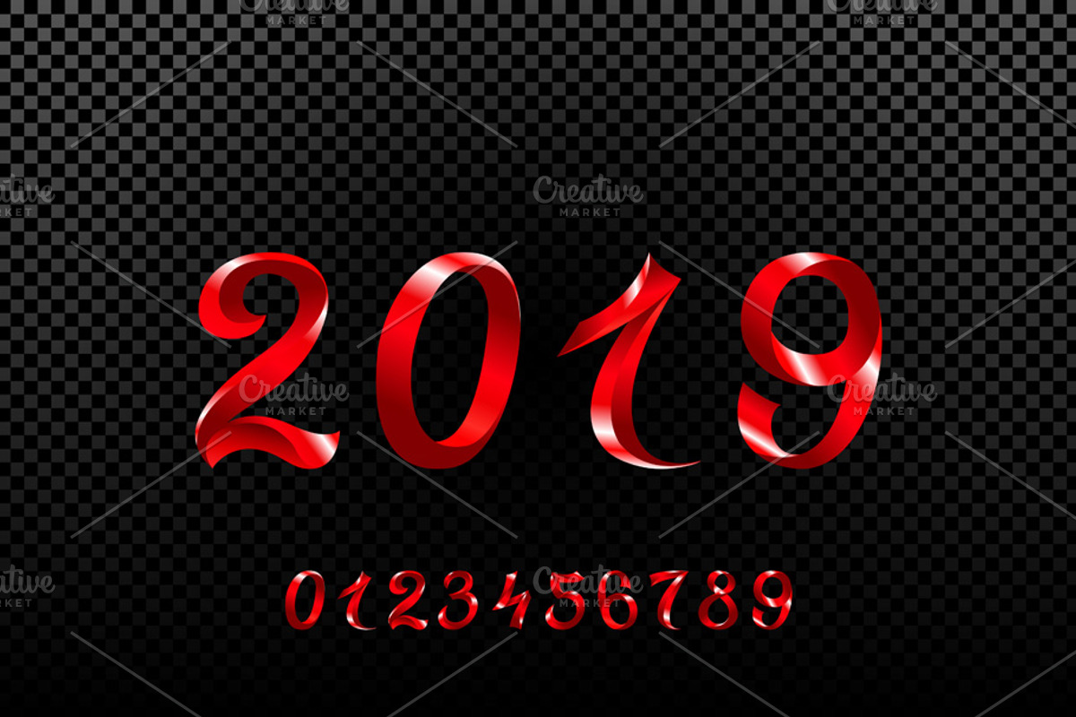 vector new year 2019 symbol number, a Background Graphic by Rommeo79 ...