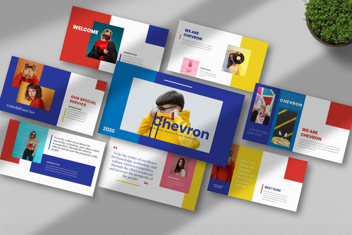 Chevron Powerpoint Template, a Presentation Template by nyilstudio