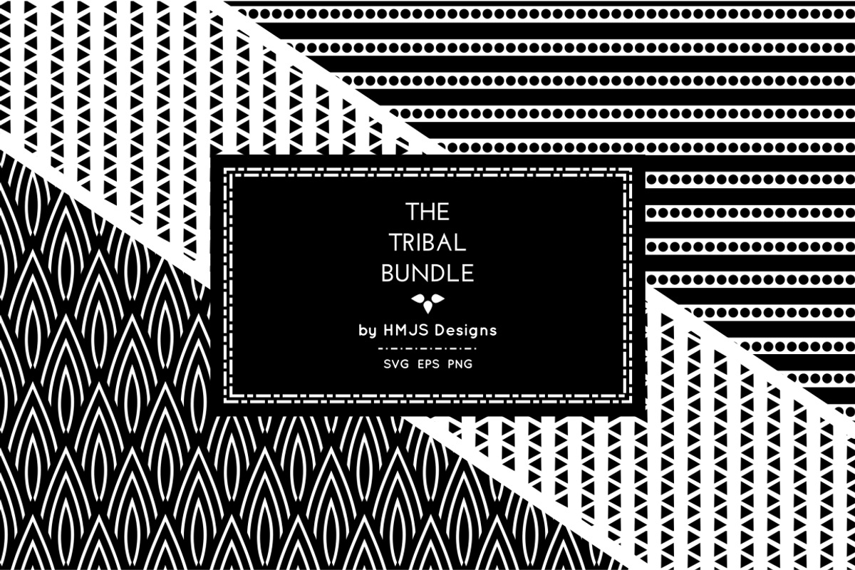 The Tribal Patterns Bundle, a Pattern Graphic by HMJS Designs