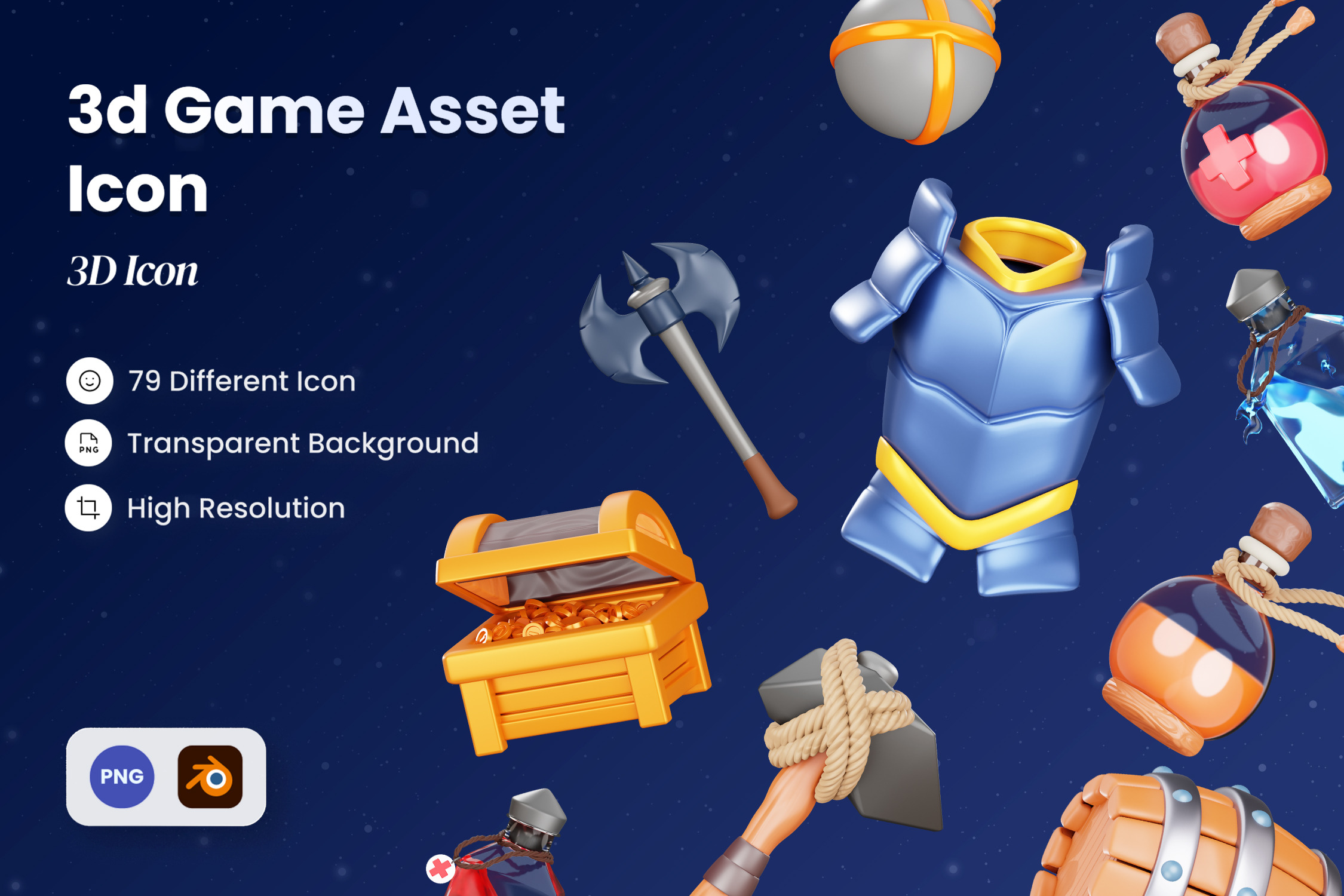 3D Game Asset Icon, an Object 3D Model by SLAB! Design