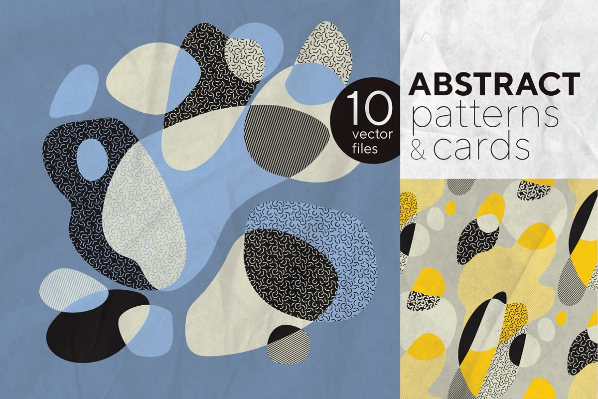 Abstract fluent shape patterns, a Pattern Graphic by Gala Patterns ...